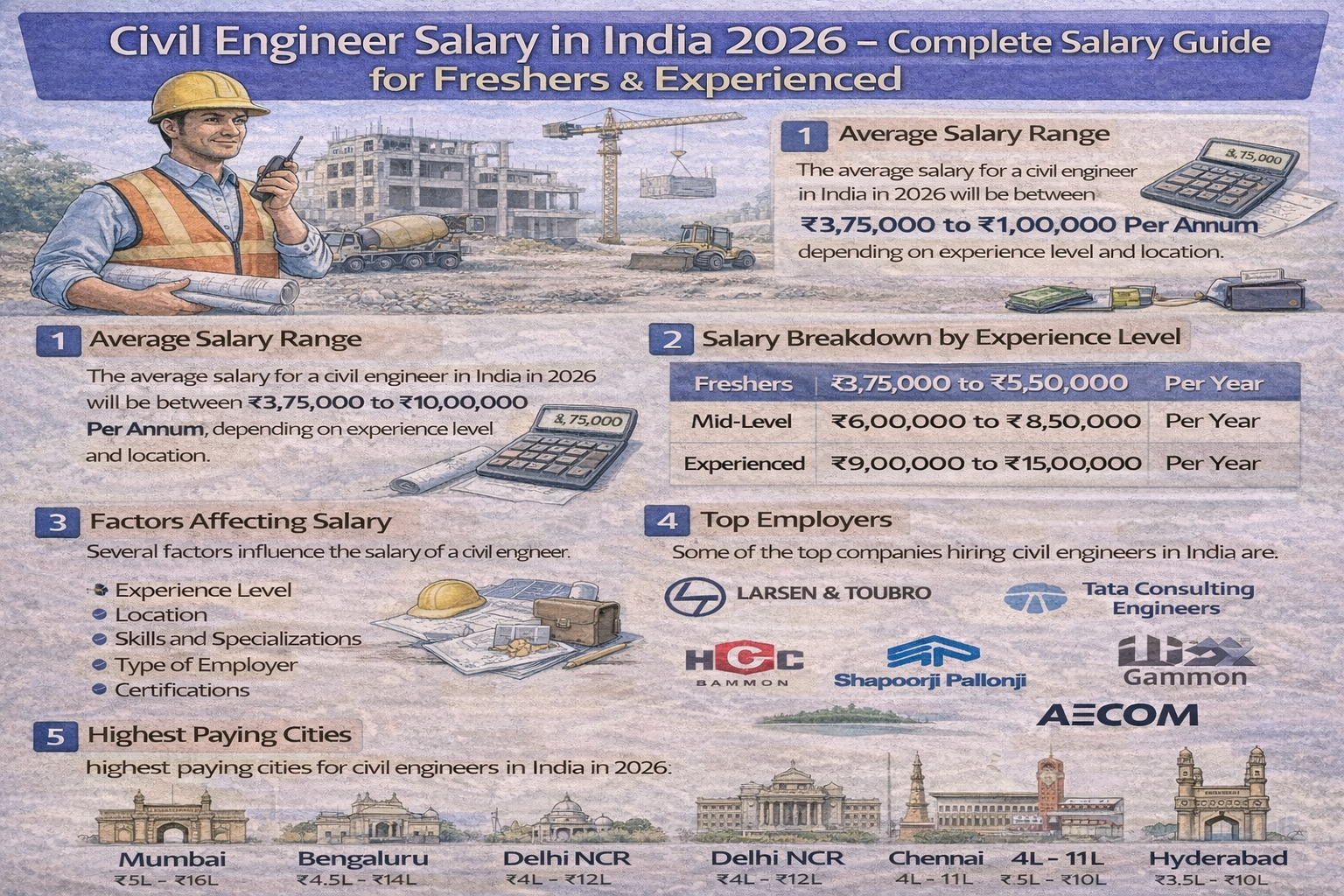 Civil Engineer Salary in India 2026 – Best Complete Salary Guide for ...