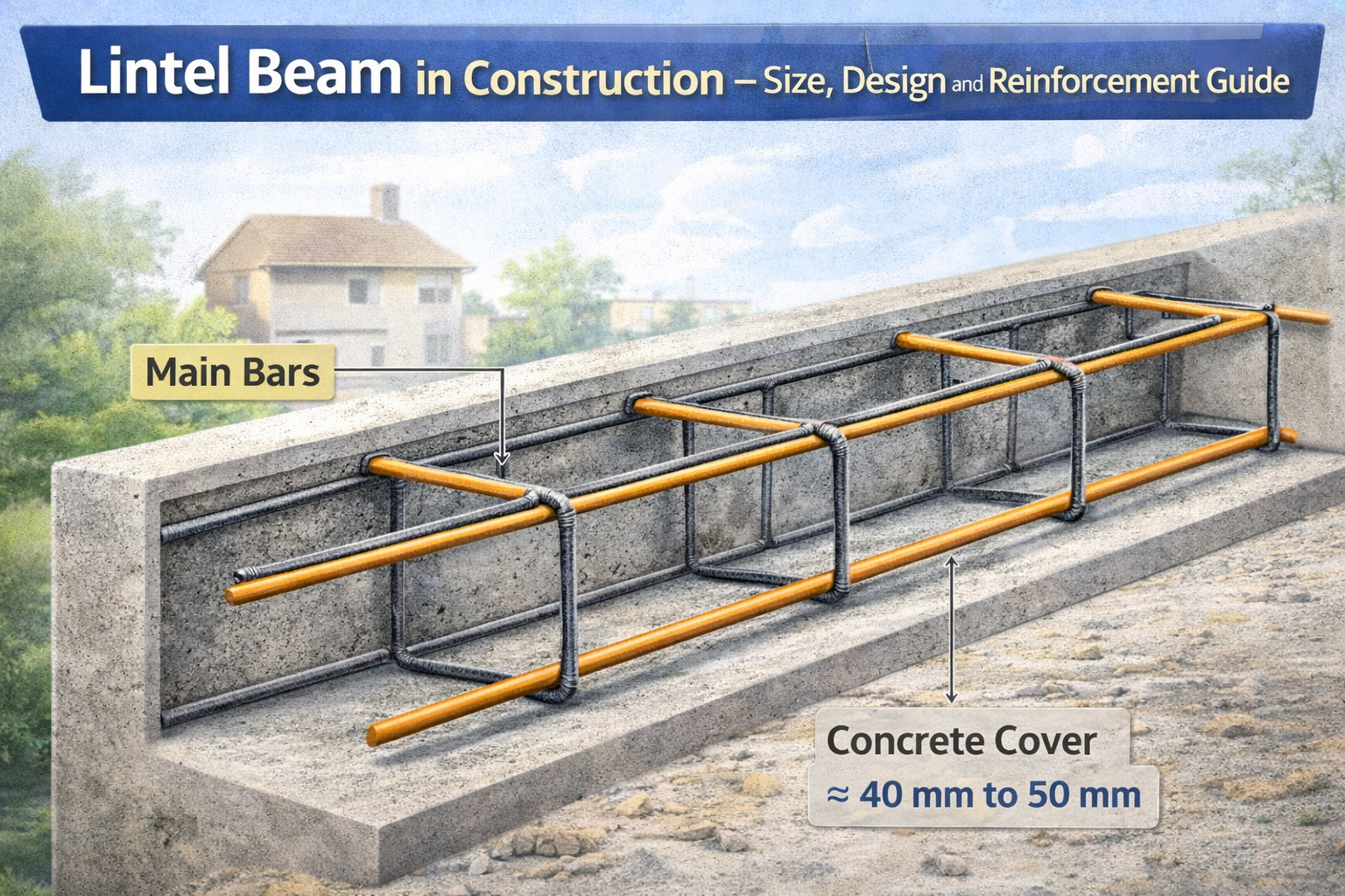 Lintel Beam in Construction – Size, Design and Reinforcement Accurate ...