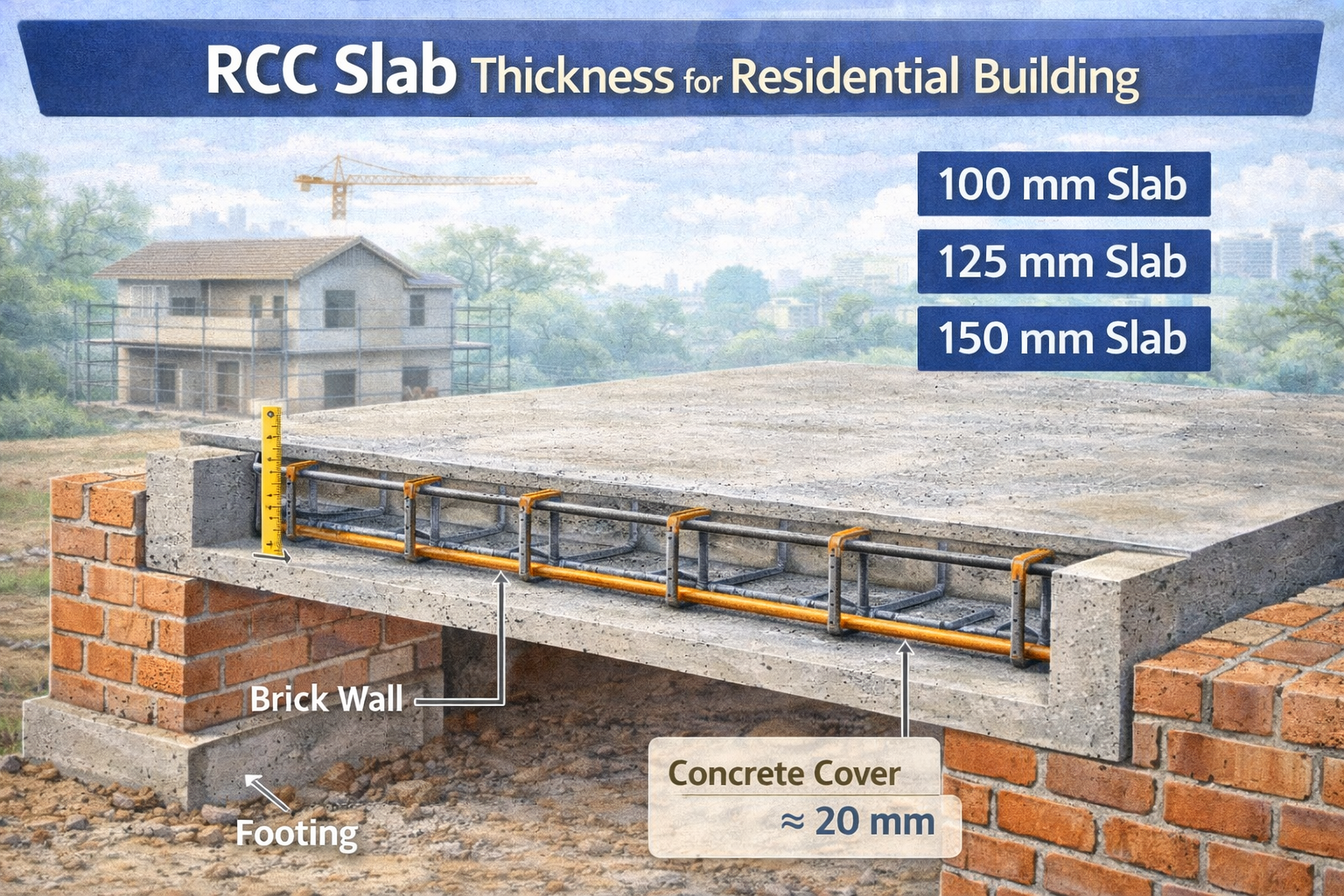 RCC Slab Thickness for Residential Building – Minimum Thickness ...