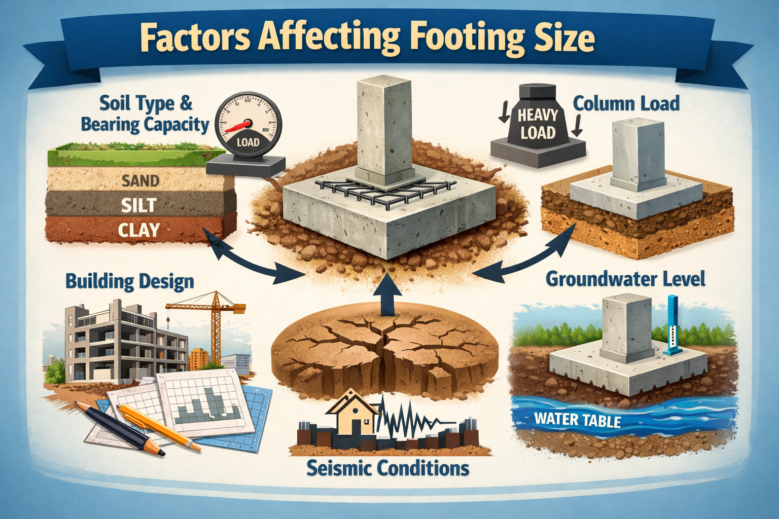 Footing Size Calculation for Residential Building – Step by Step ...