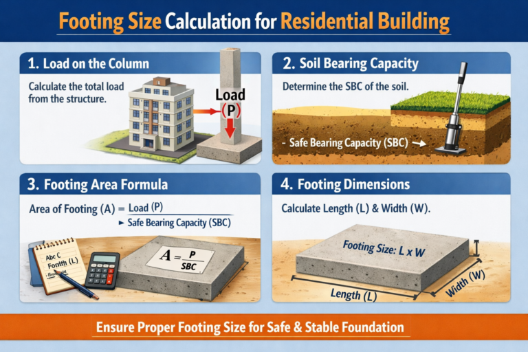 Footing Size Calculation for Residential Building – Step by Step ...