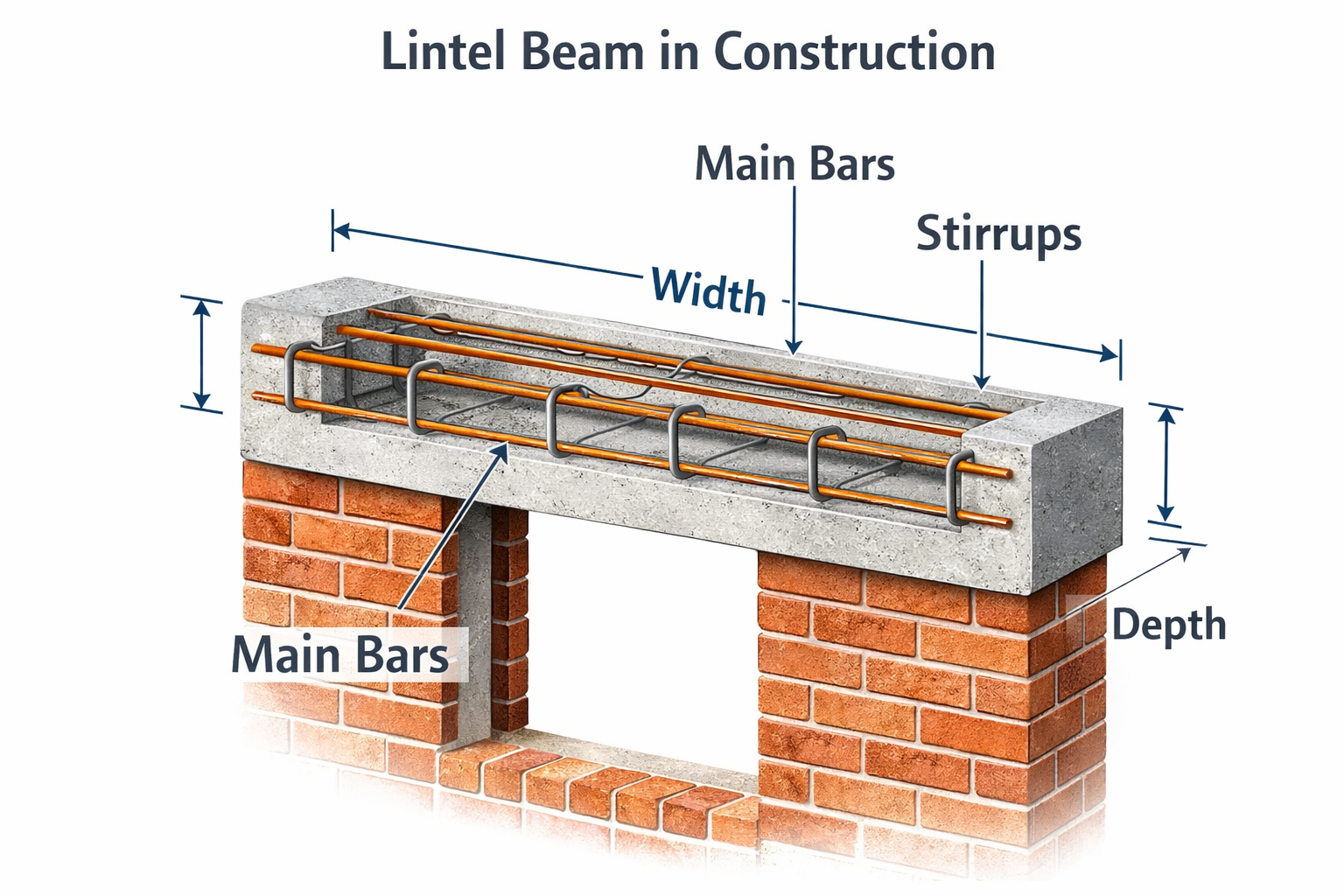 Lintel Beam in Construction – Size, Design and Reinforcement Accurate ...