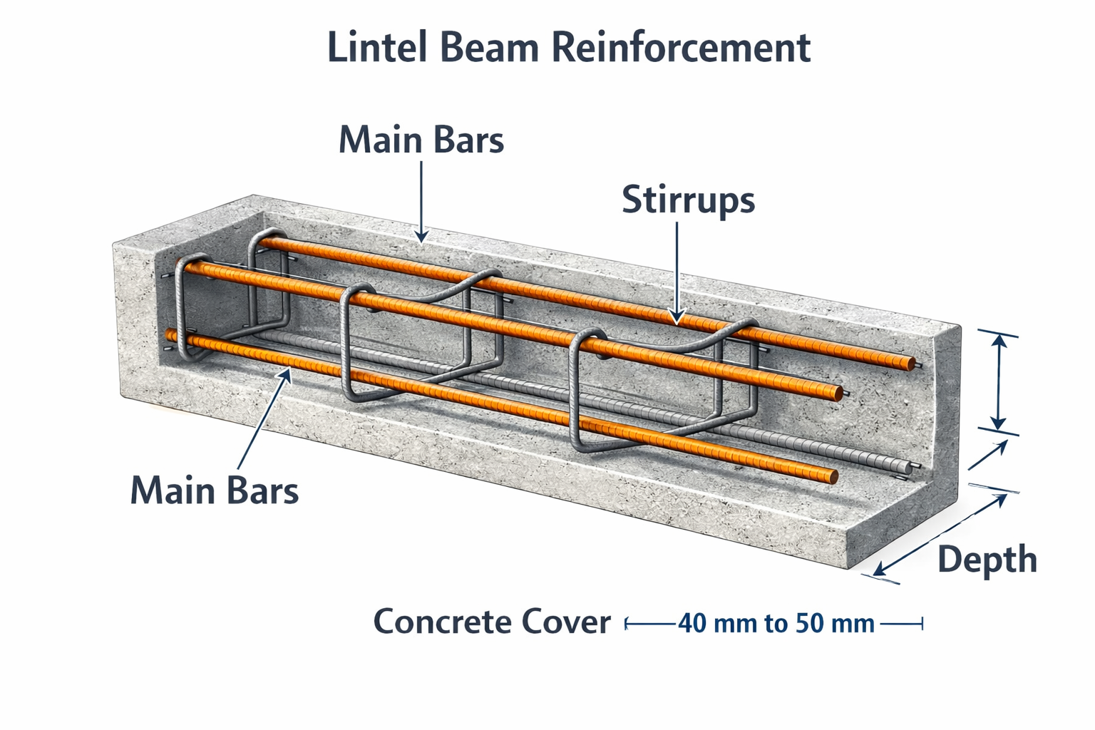 Lintel Beam in Construction – Size, Design and Reinforcement Accurate ...