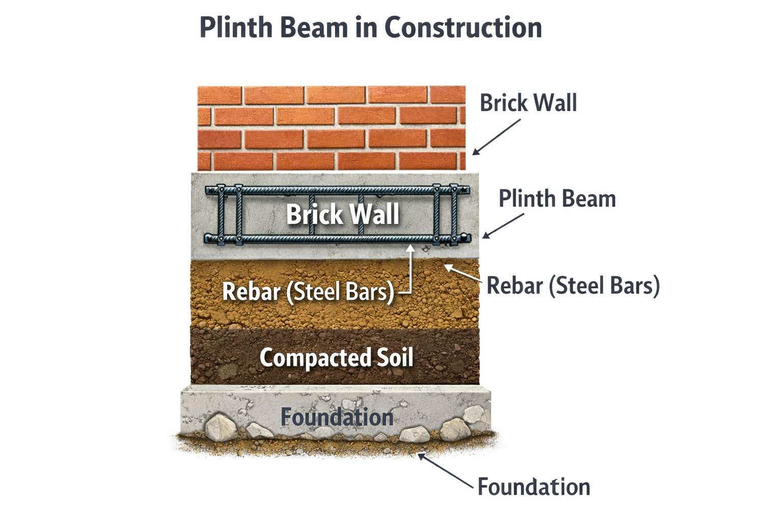 Plinth Beam in Construction – Purpose, Size and Reinforcement Accurate ...