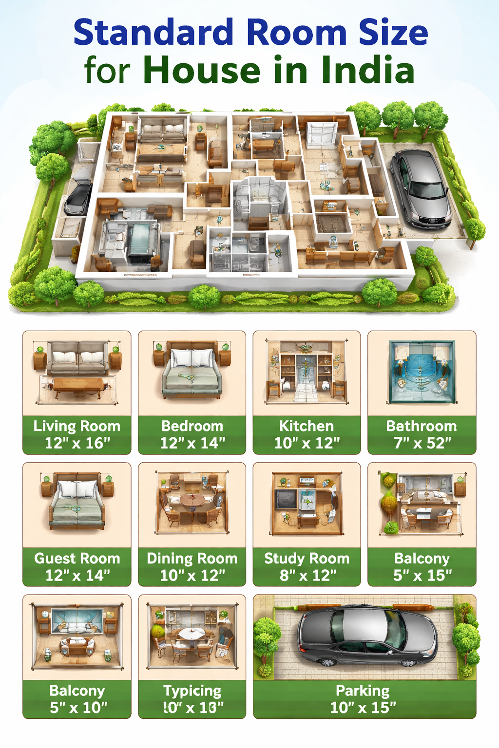 Standard Room Size for House in India – Accurate Complete Guide for ...